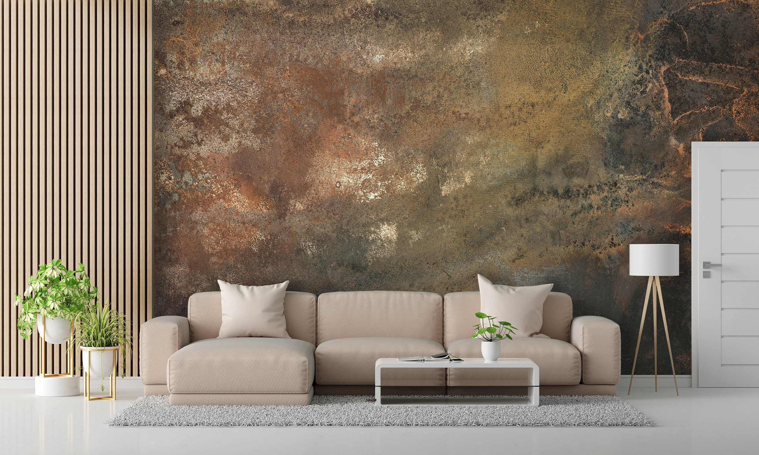 Rusted Peel & Stick Wallpaper Brown Wallpaper Industrial - Etsy