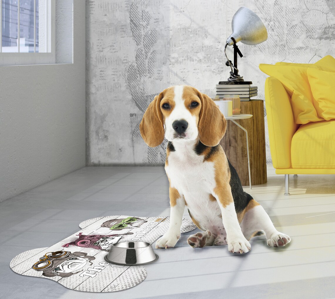 Dog Feeding Mat Dog Placemats Dog Rug Pet Food Mat Vinyl | Etsy
