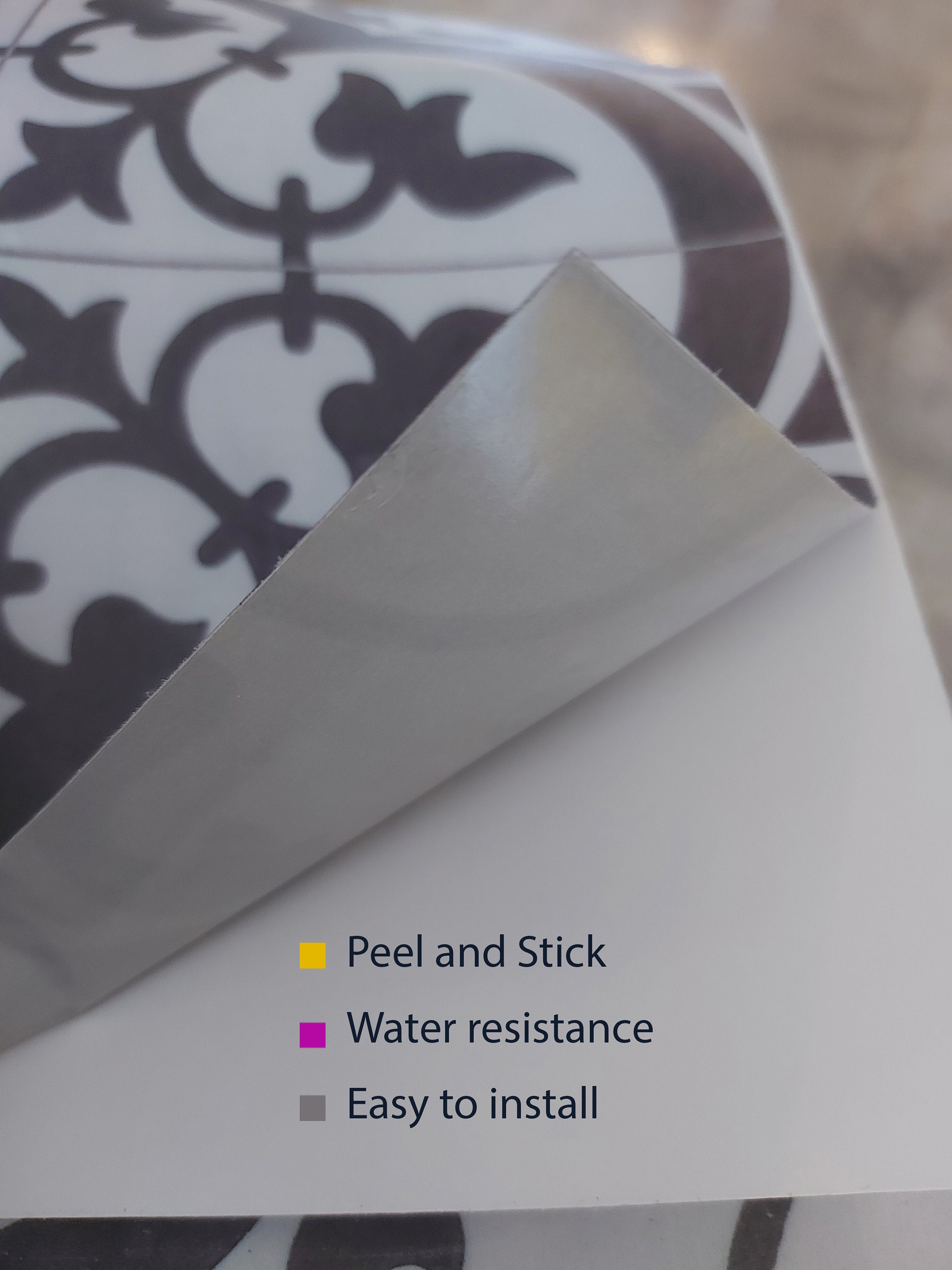 Vintage Blue Tile Stickers, Blue Machuca, Spanish Kitchen Tile, Floor ...