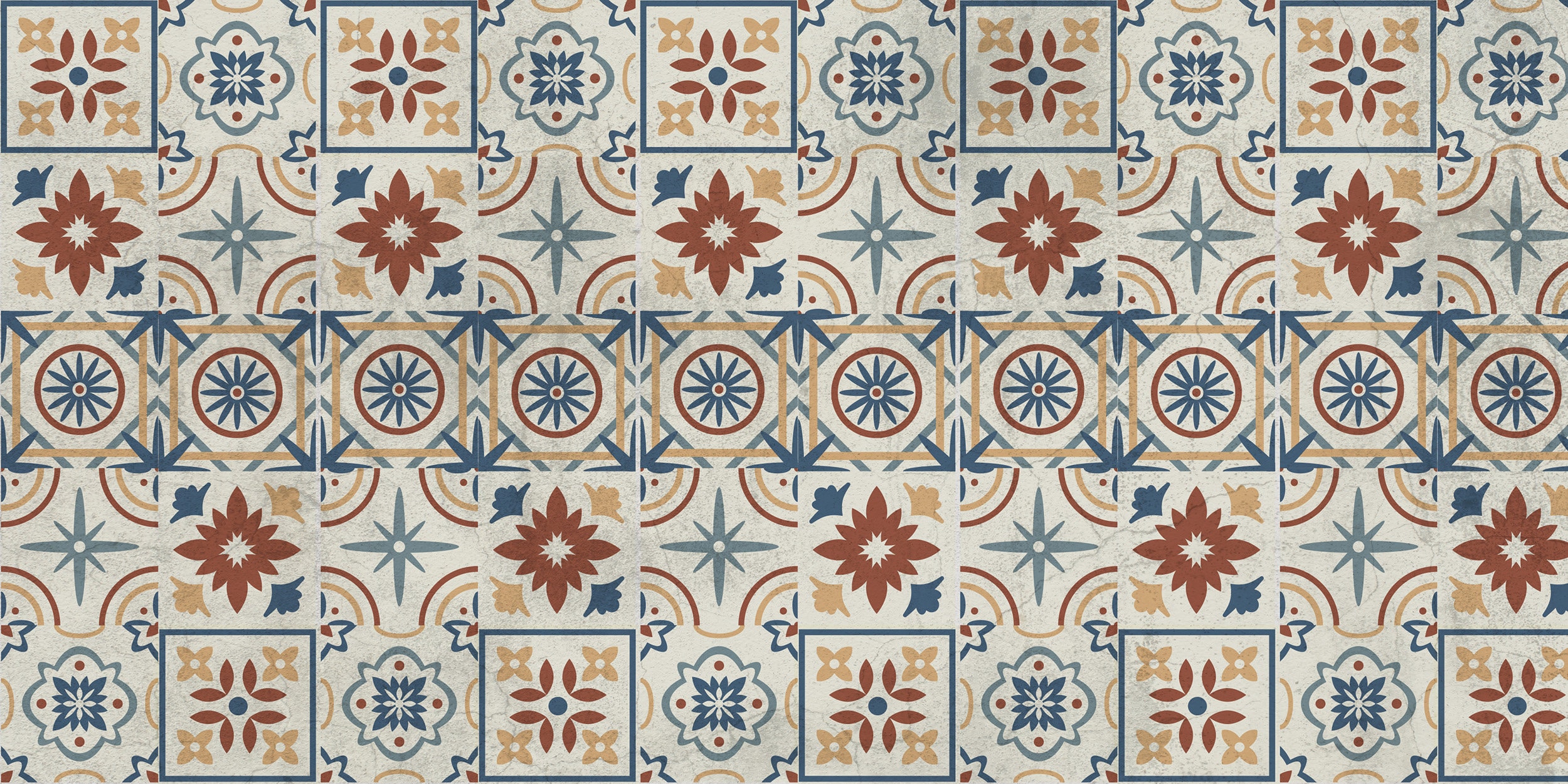 Kitchen Rug Spanish Tile Vinyl Floor Rug Washable Dining - Etsy