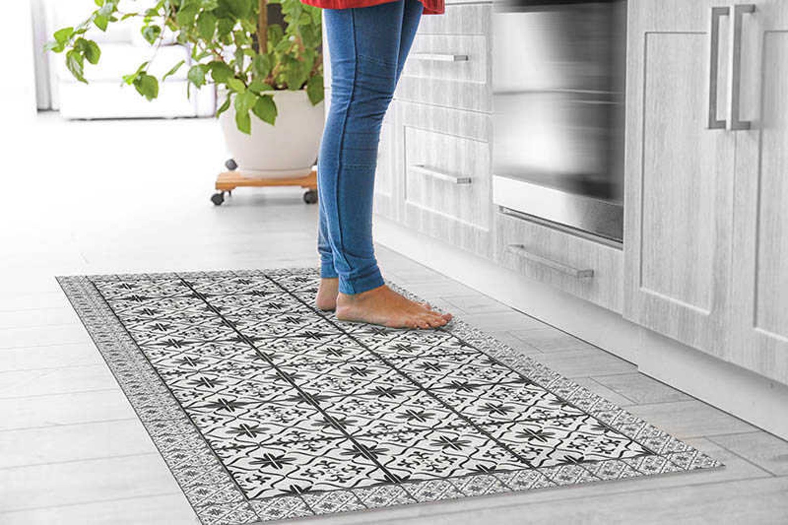 Black and White Dining Room Mat Oversized Area Rugs Rug | Etsy