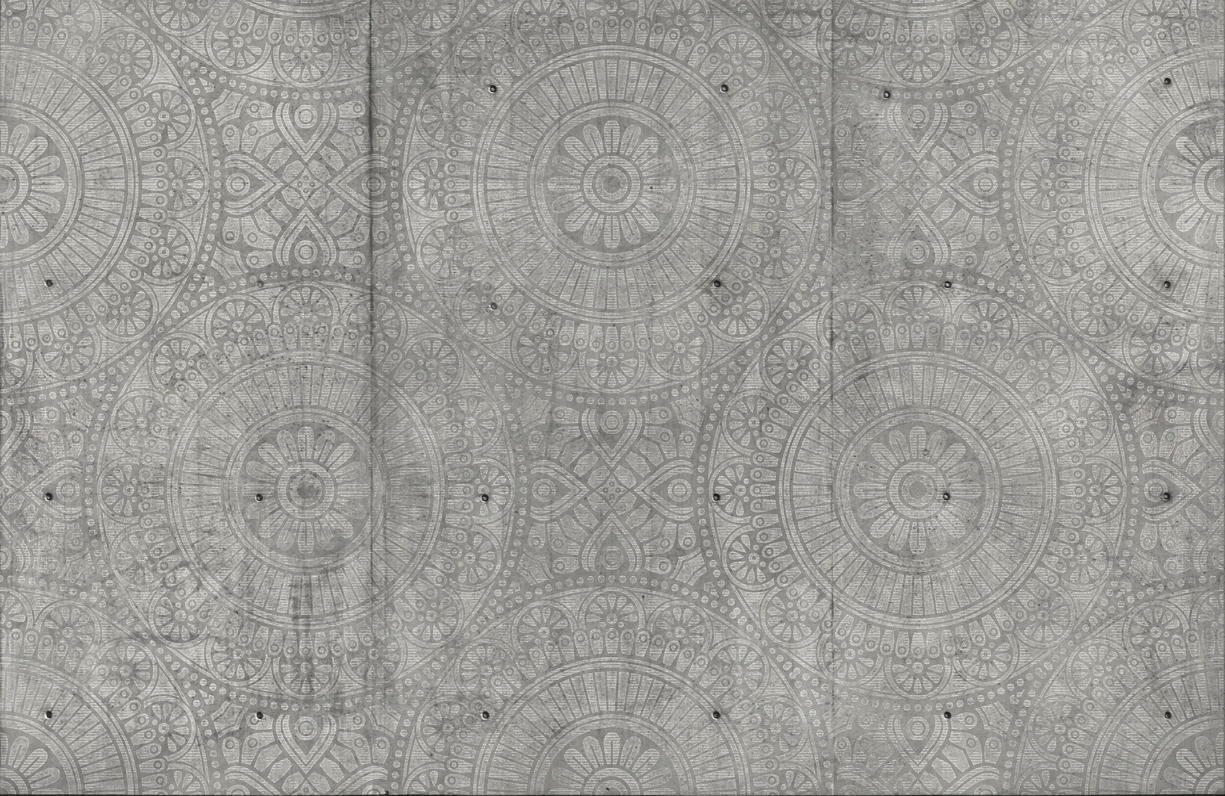 Mandala Wallpaper Grey Wallpaper Concrete Wallpaper Mandala - Etsy