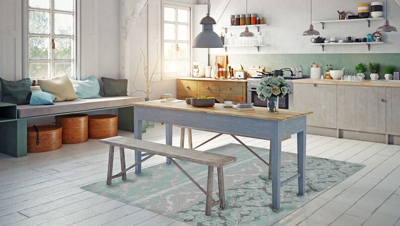 Kitchen Vinyl Floor Mat Pvc Linoleum Rug Kitchen Mat - Etsy