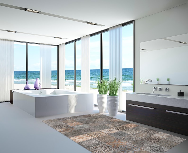 Kitchen Floor Mat PVC Linoleum Rug Bedroom Living Room - Etsy