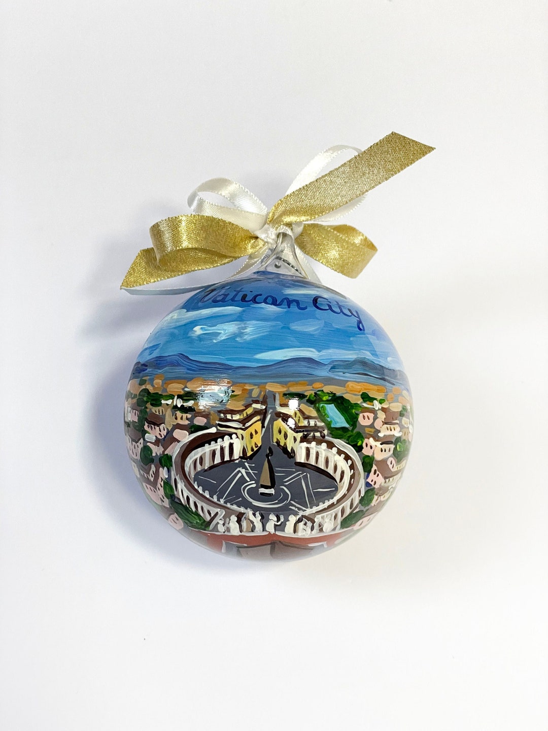 Vatican City, Hand-painted Ball of Rome, Christmas Ornament, Gift Idea ...
