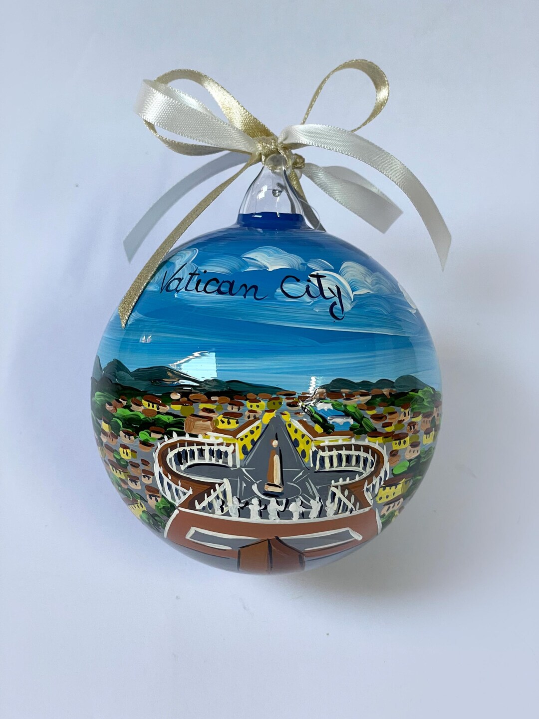 Vatican City, Hand-painted Ball of Rome, Christmas Ornament, Gift Idea ...
