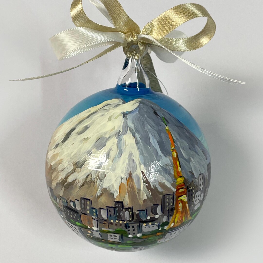 TOKYO Japan Hand-painted Ornament, Tokyo Christmas Ball, Japan Travel ...