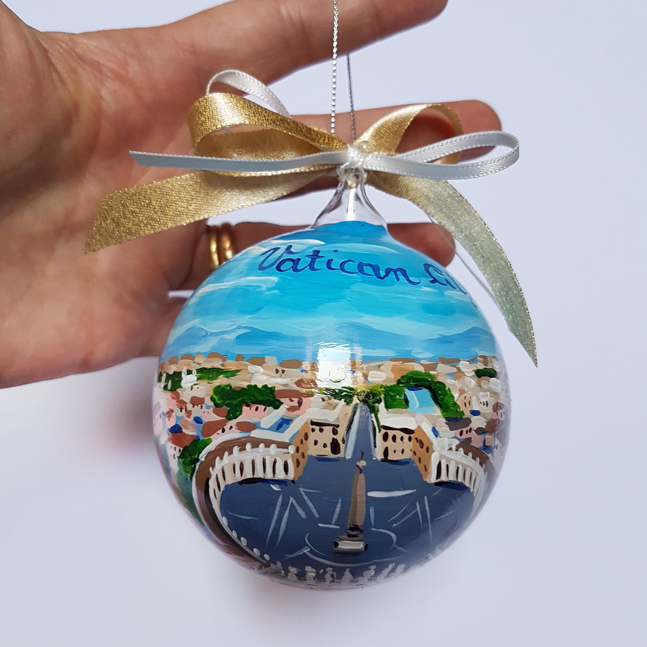 Vatican City Hand-painted Ball of Rome Christmas Ornament - Etsy Canada