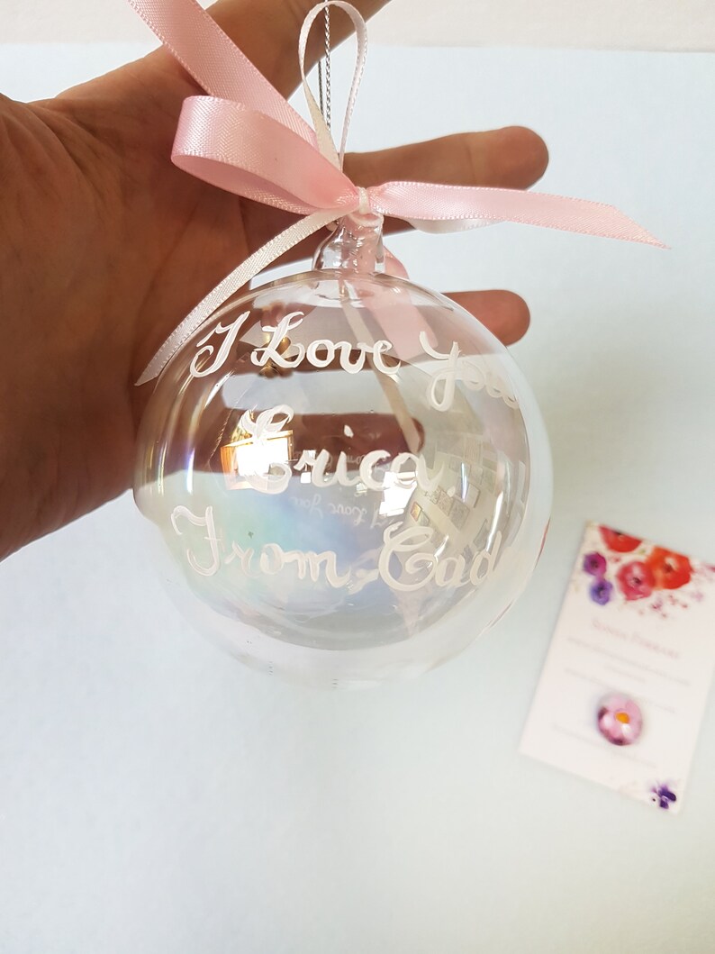 Custom Written Ball, My First Christmas, Date, Name, Phrase You Want ...