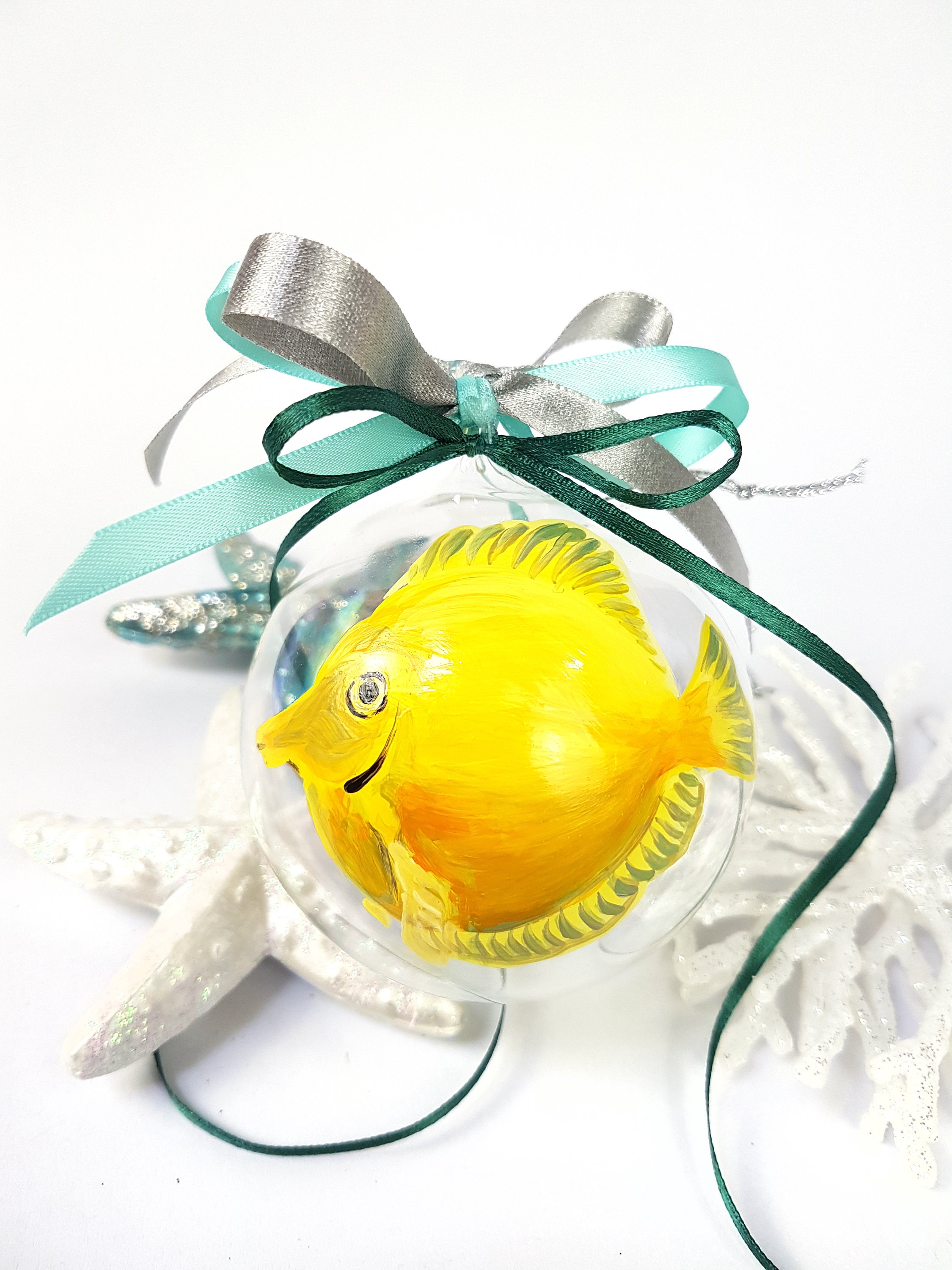 Ornament Gift Idea for Aquarium Lovers, Tropical Fish, Coral Reef ...