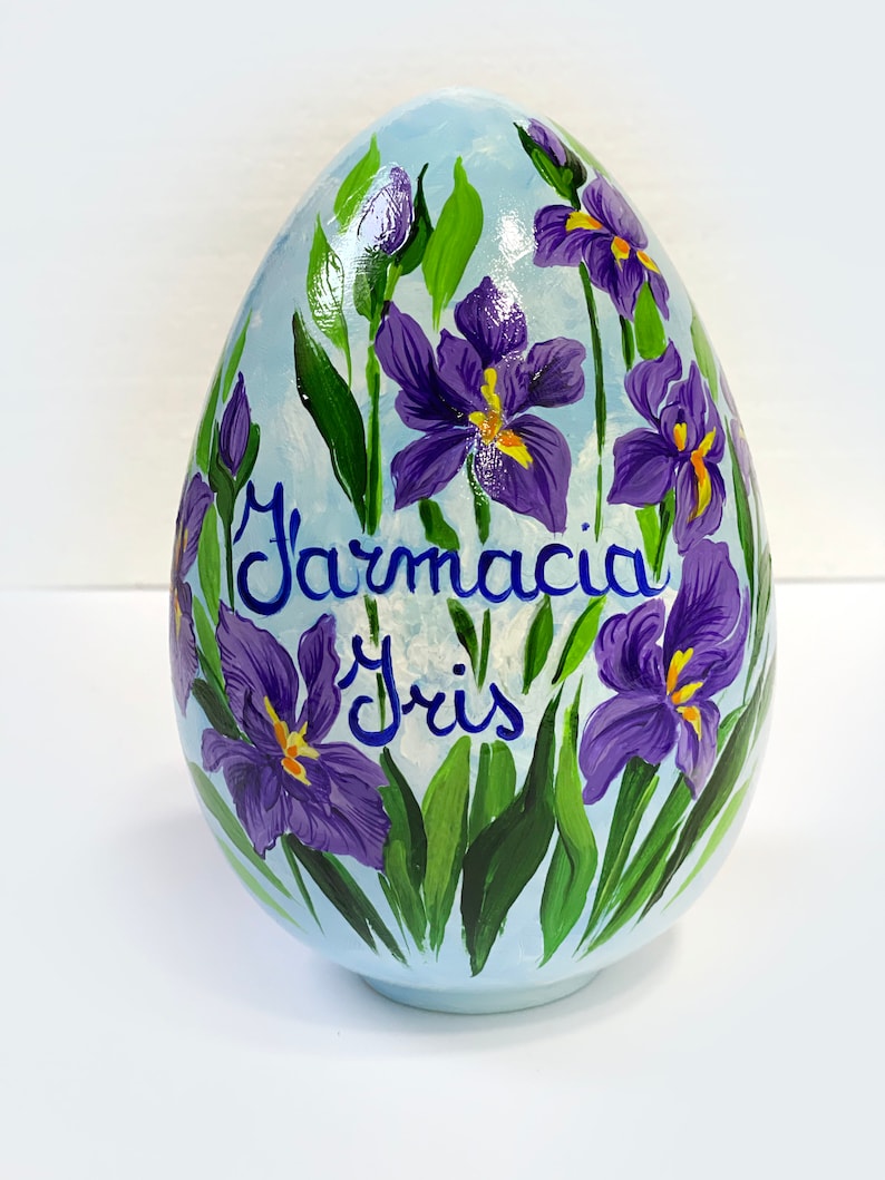 Personalized Egg With Flowers and Name Written in Italics. Hand-painted ...