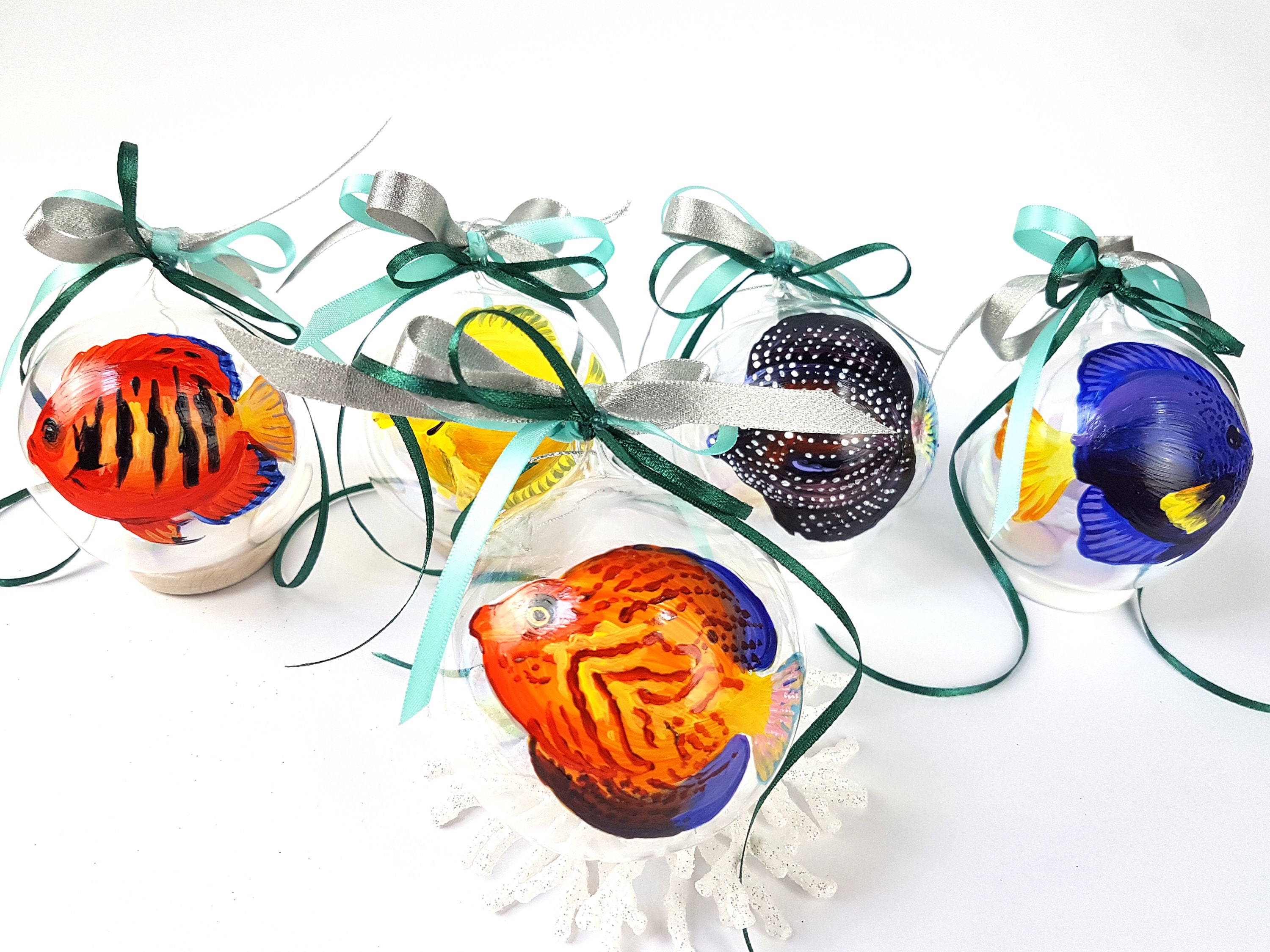 Ornament Gift Idea for Aquarium Lovers, Tropical Fish, Coral Reef ...