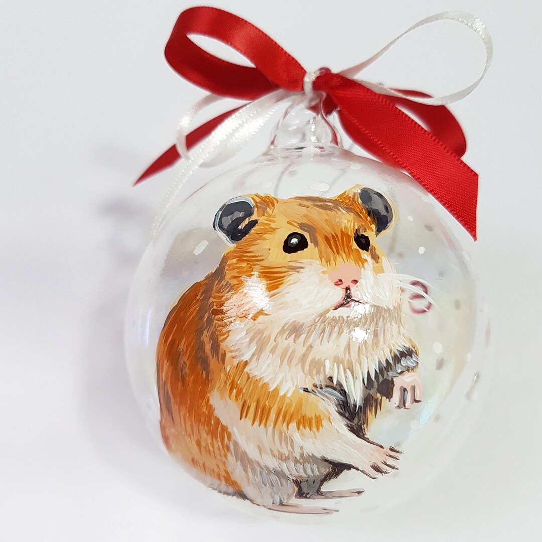 Personalized HAMSTER From Photo, Your Pet Painted on a Glass Sphere ...