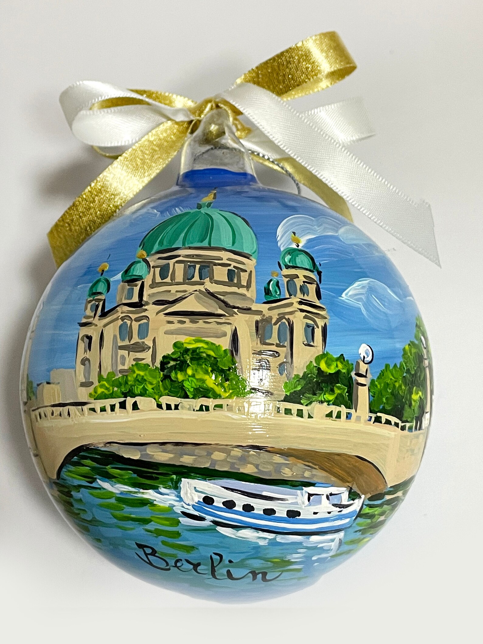 BERLIN Germany Hand Painted Ornament. Christmas Bauble With Customized ...