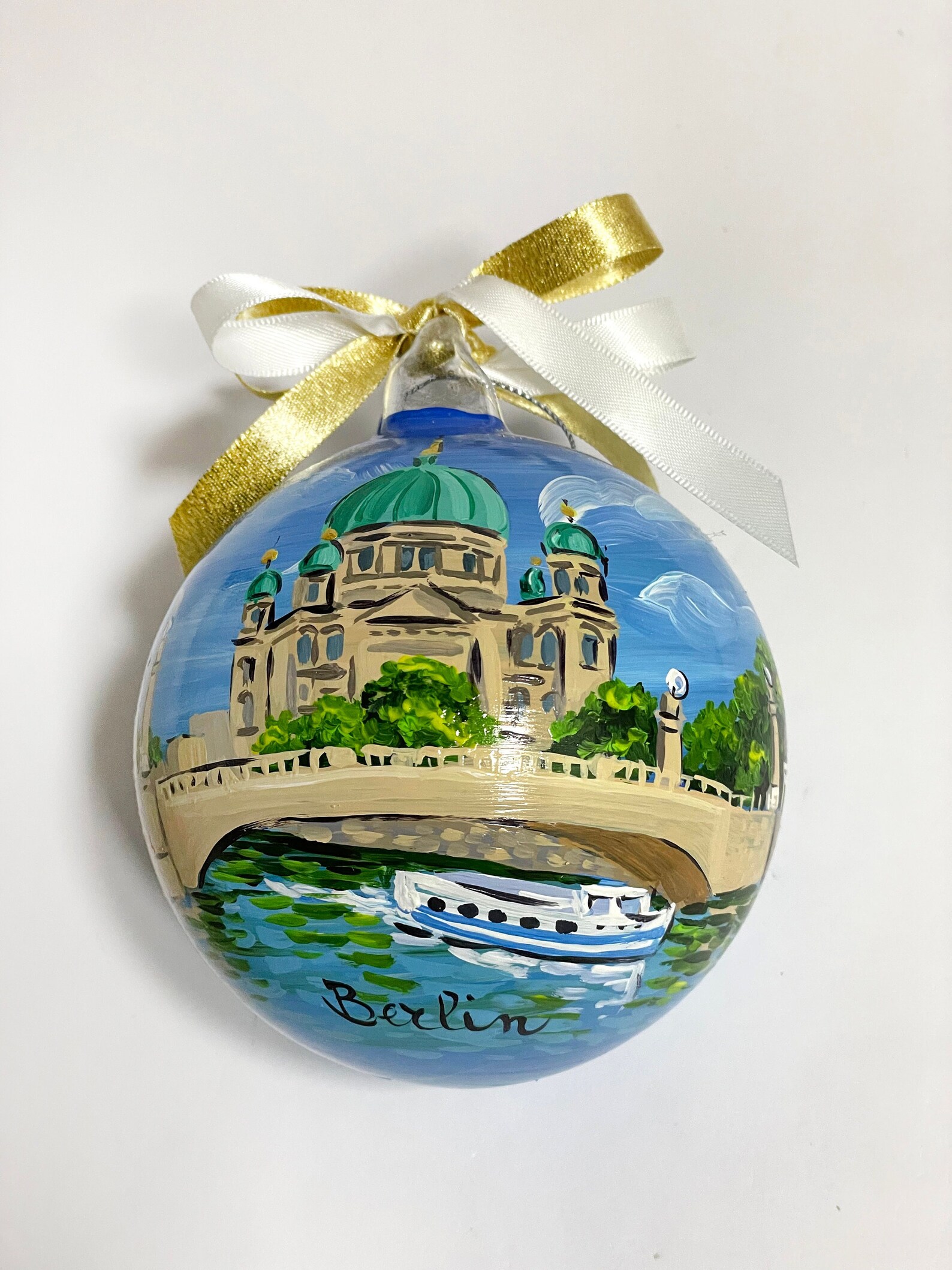 BERLIN Germany Hand Painted Ornament. Christmas Bauble With Customized ...