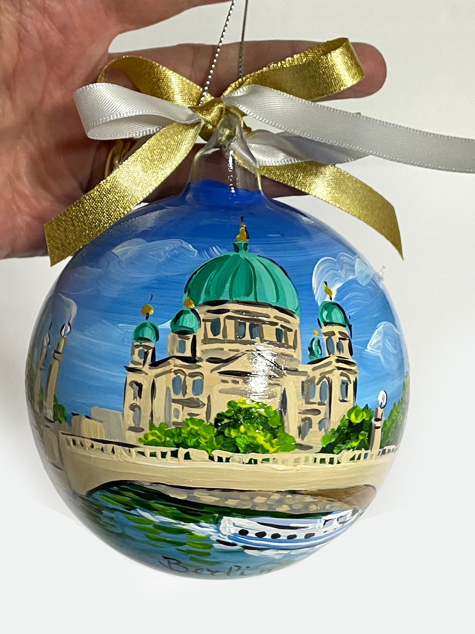 BERLIN Germany Hand Painted Ornament. Christmas Bauble With Customized ...