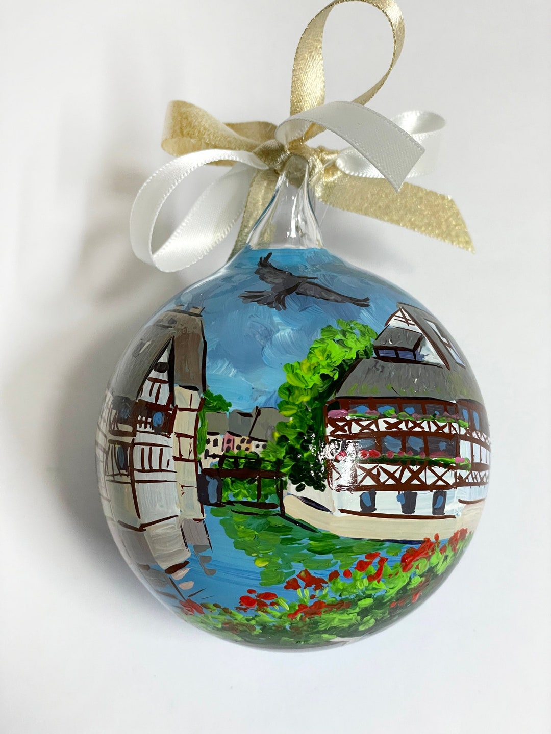 Cruising the Rhine. Custom France Ornament . Countries of France of ...