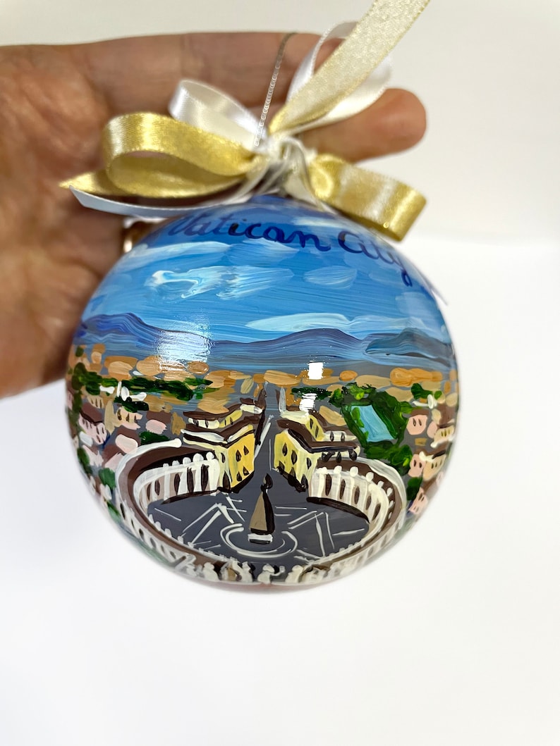 Vatican City Hand-painted Ball of Rome Christmas Ornament - Etsy