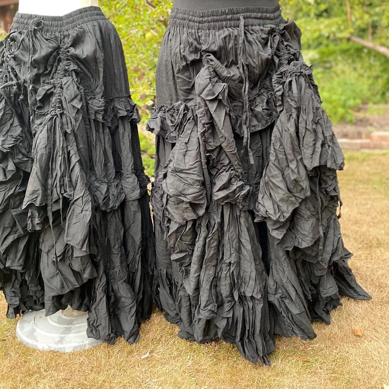 Tatiana 25 Yard Maxi Black Peasant Skirt Dance Skirt Pirate Bellydance ...