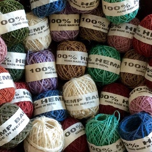 Hemp - Four Balls of Hemp Yarn - String - Thread - Twine Sustainable ...