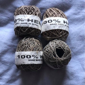 Hemp - Four Balls of Hemp Yarn - String - Thread - Twine Sustainable ...