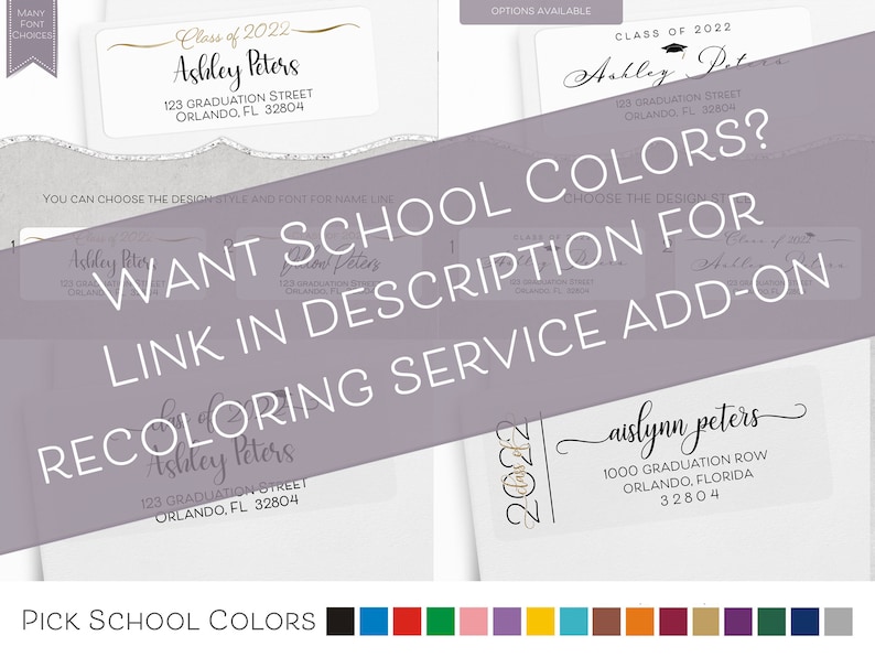 Graduation Announcement Address Label Graduation Invitation - Etsy