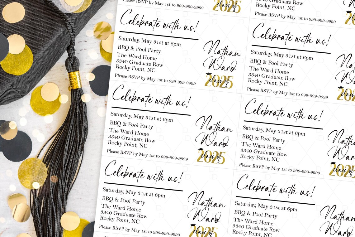 Graduation Party Insert Card With College Fund QR Codes, Grad Gift Cash ...