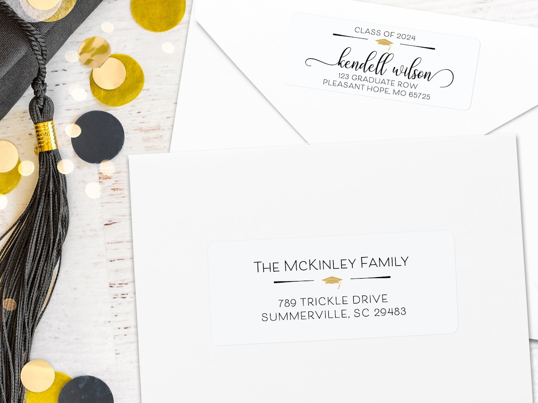 Graduation Address Label Bundle for Class of 2024 Graduation ...