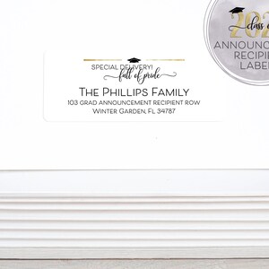 Graduation Announcement Address Label Graduation Invitation - Etsy
