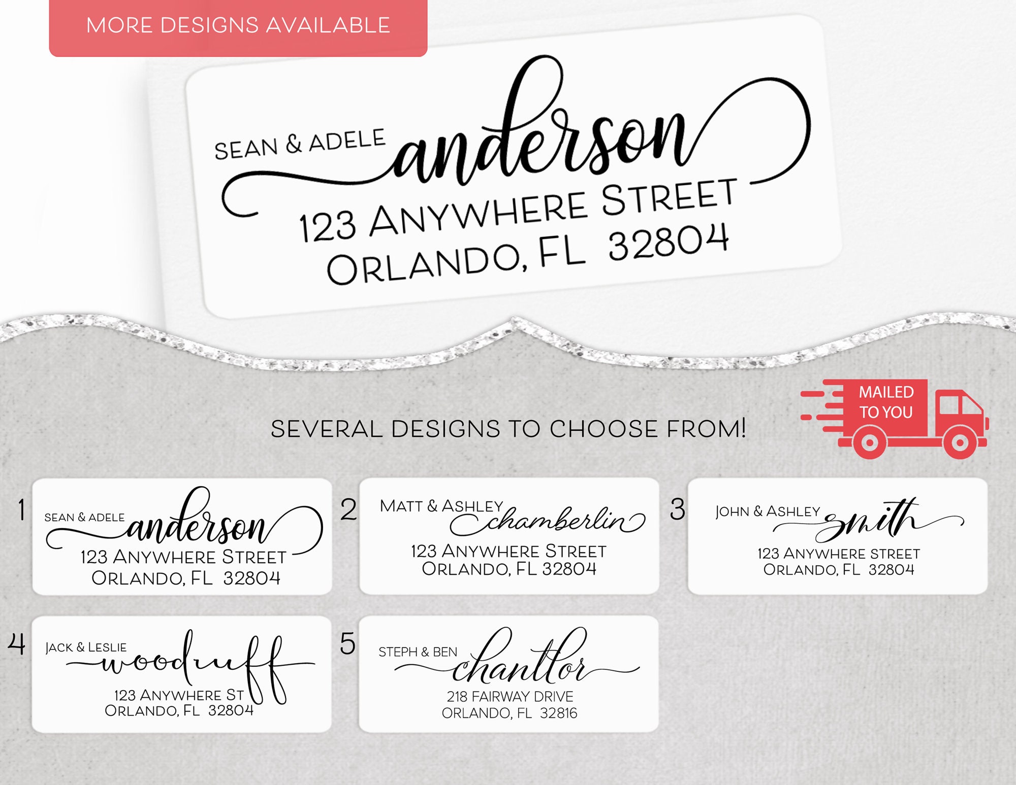 Return Address Labels Calligraphy Address Labels Fancy - Etsy