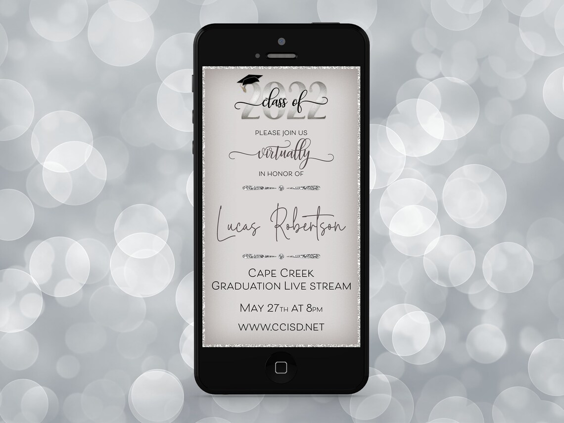 Graduation Virtual Invitation Graduation Live Stream Invite - Etsy
