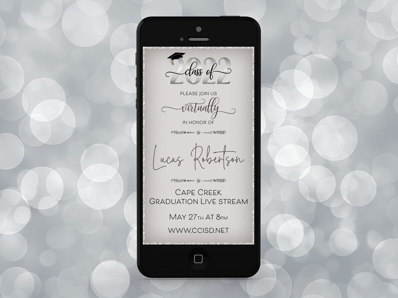 Graduation Virtual Invitation Graduation Live Stream Invite - Etsy
