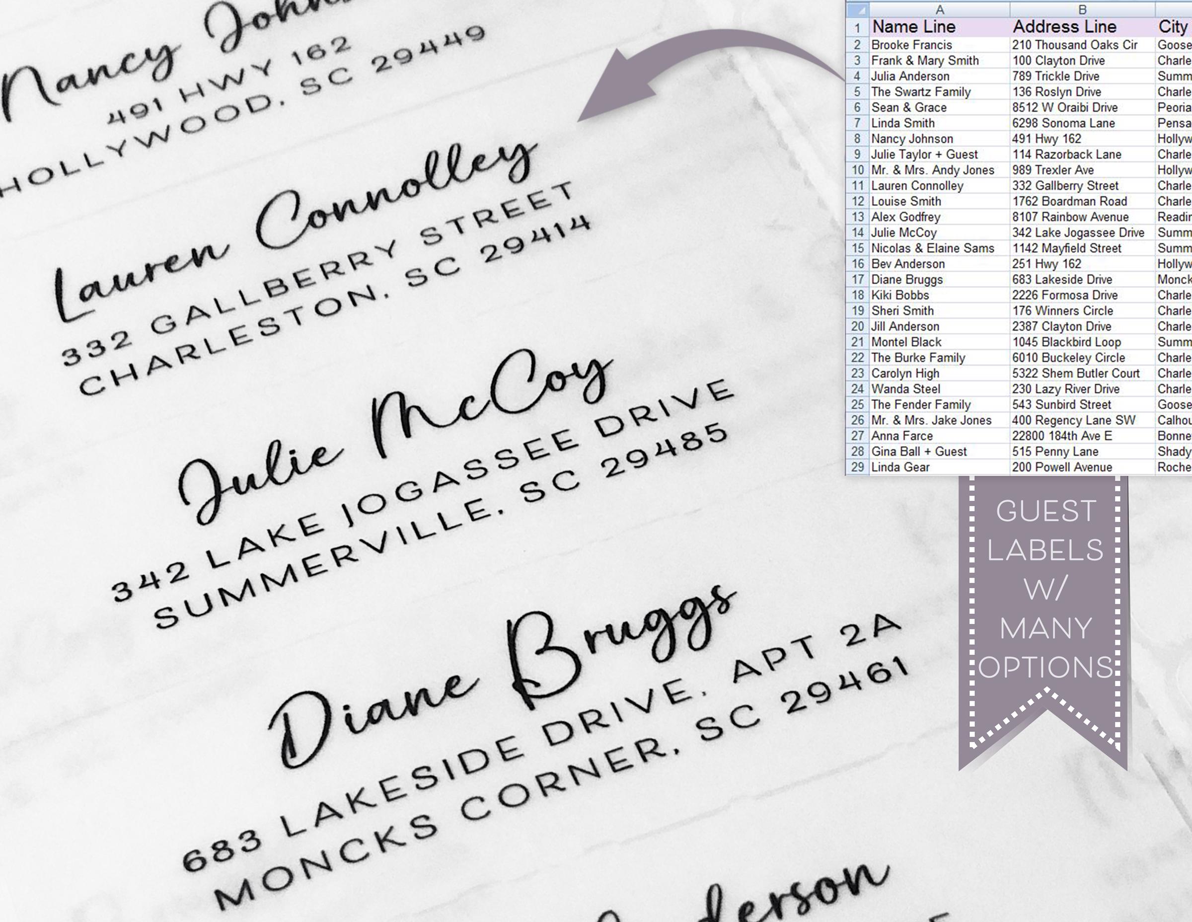 Christmas Reindeer Guest Label Bundle, Christmas Recipient Labels With ...