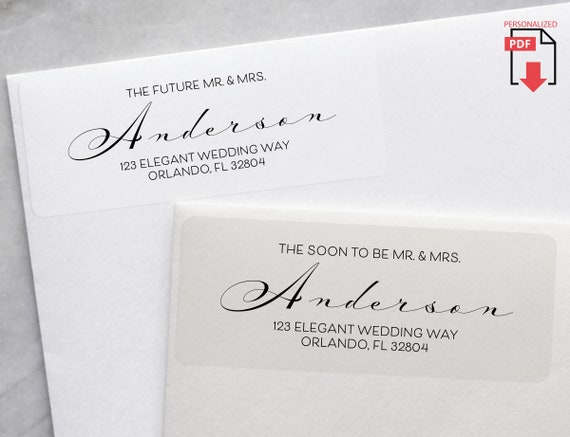 Elegant Wedding Mailing Labels Return Elegant Custom Return Address