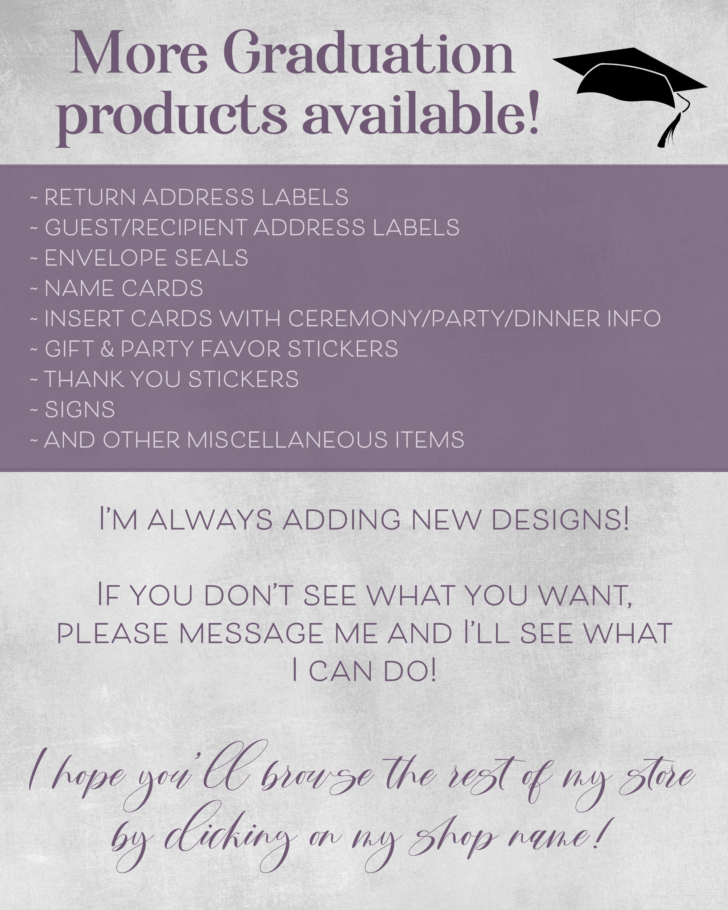 Graduation Address Label, Graduate Announcement Return Address Label ...