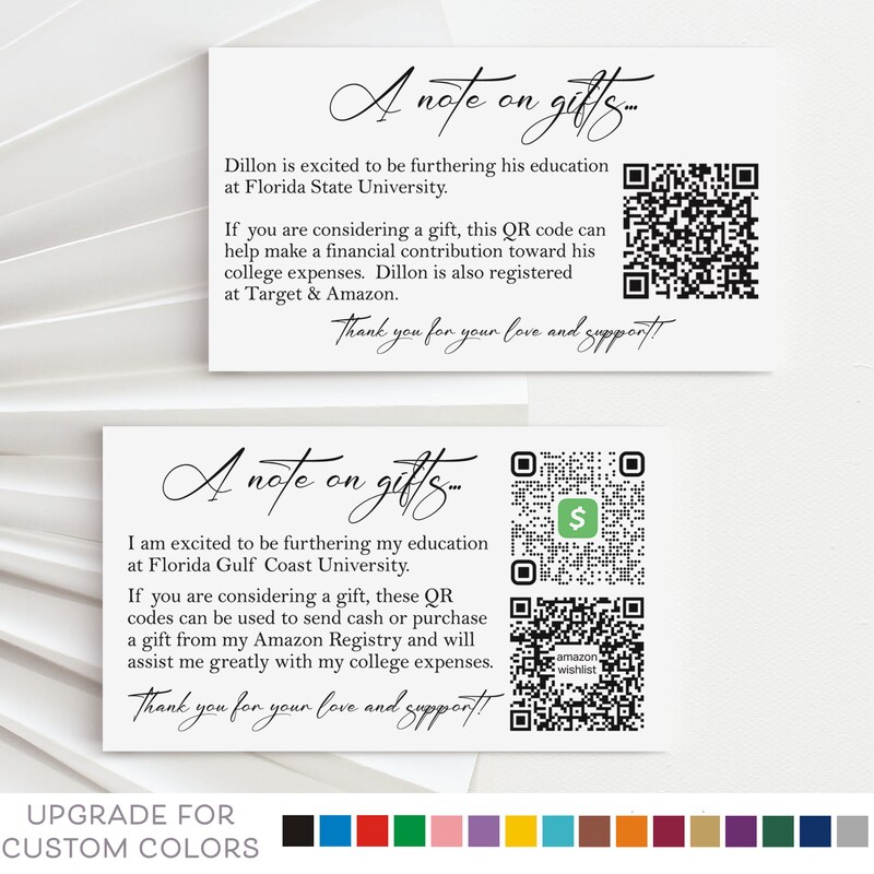 Graduation Invitation With Qr Code - Etsy