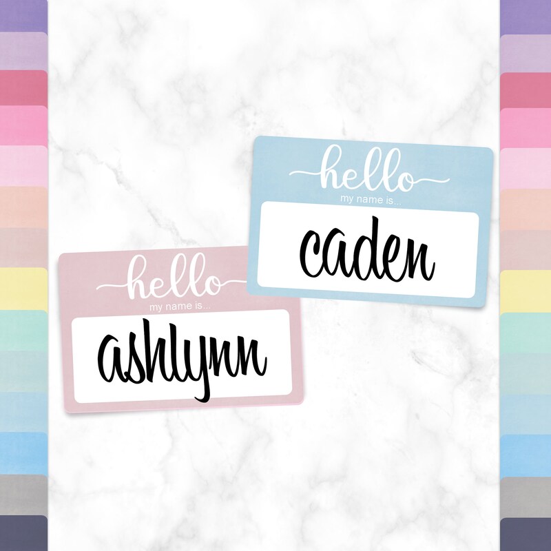 Hello My Name is Stickers - Etsy