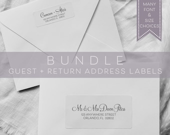 Save the Date Return Address Labels Personalized Wedding - Etsy