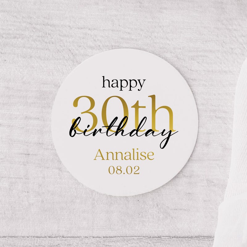 Happy Birthday Round Foil - Etsy