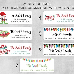 Christmas Personalized Return Address Labels, Holiday Custom Return ...