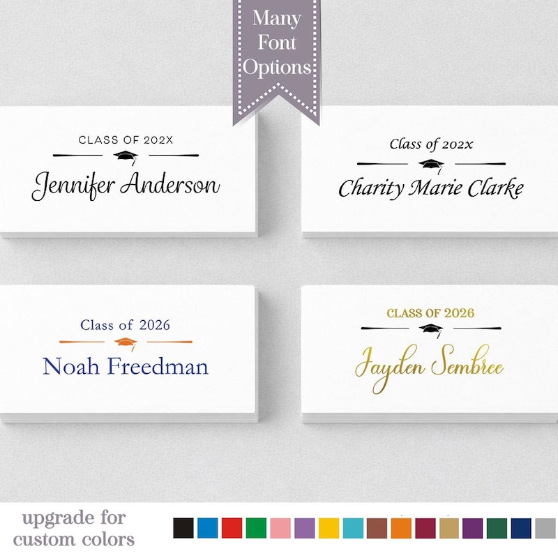 Graduation Announcement Name Cards - Etsy