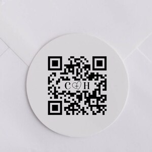 Wedding QR Code Sticker, Link to Wedding Site, RSVP, Honeymoon Fund ...