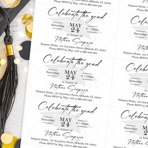 Graduation Party Insert Card, Celebrate the Grad Enclosure Card, Party ...