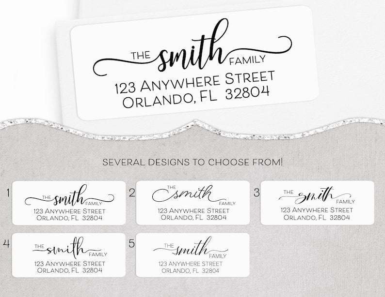 Return Address Labels Family Address Labels Fancy Return - Etsy