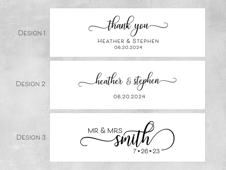 Wedding Water Bottle Label, Thank You Waterproof Bottle Sticker ...