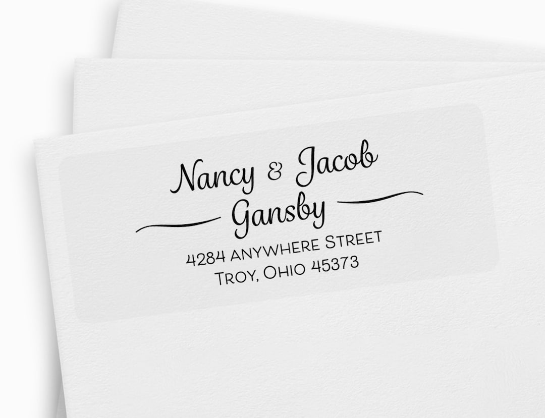 Couples Address Labels, Return Address Labels, Modern Address Stickers ...