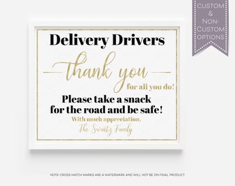 Delivery Driver Appreciation Sign - Etsy