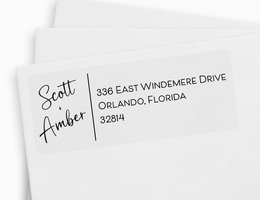 Return Mailing Address Label, Modern Handwriting Personalized Return ...