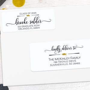 Class of 2025 Address Label, Graduation Announcement, Commencement ...