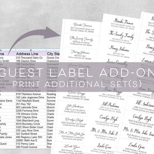 Wedding Address Label Bundle Guest and Return Address Label - Etsy